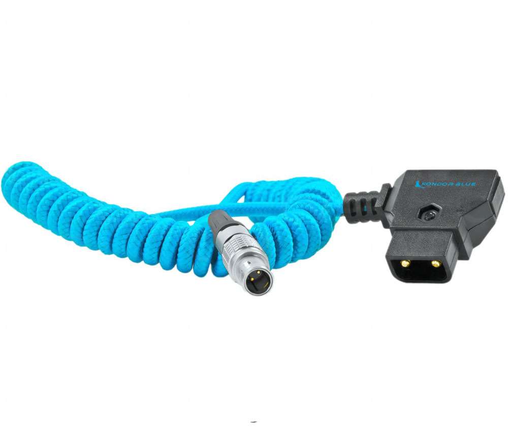 Buy - Kondor Blue Coiled D-Tap - LEMO 2-Pin 0B M Cable (KONDTAPLEMO2P)