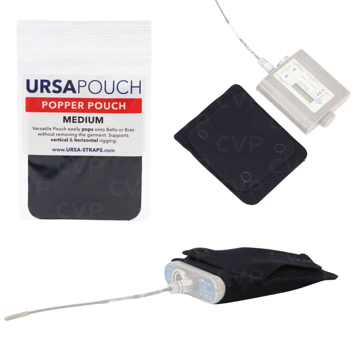 Buy - Ursa Straps Popper Pouch - Medium - Black (U-POPPOUCH-MED-BLK)