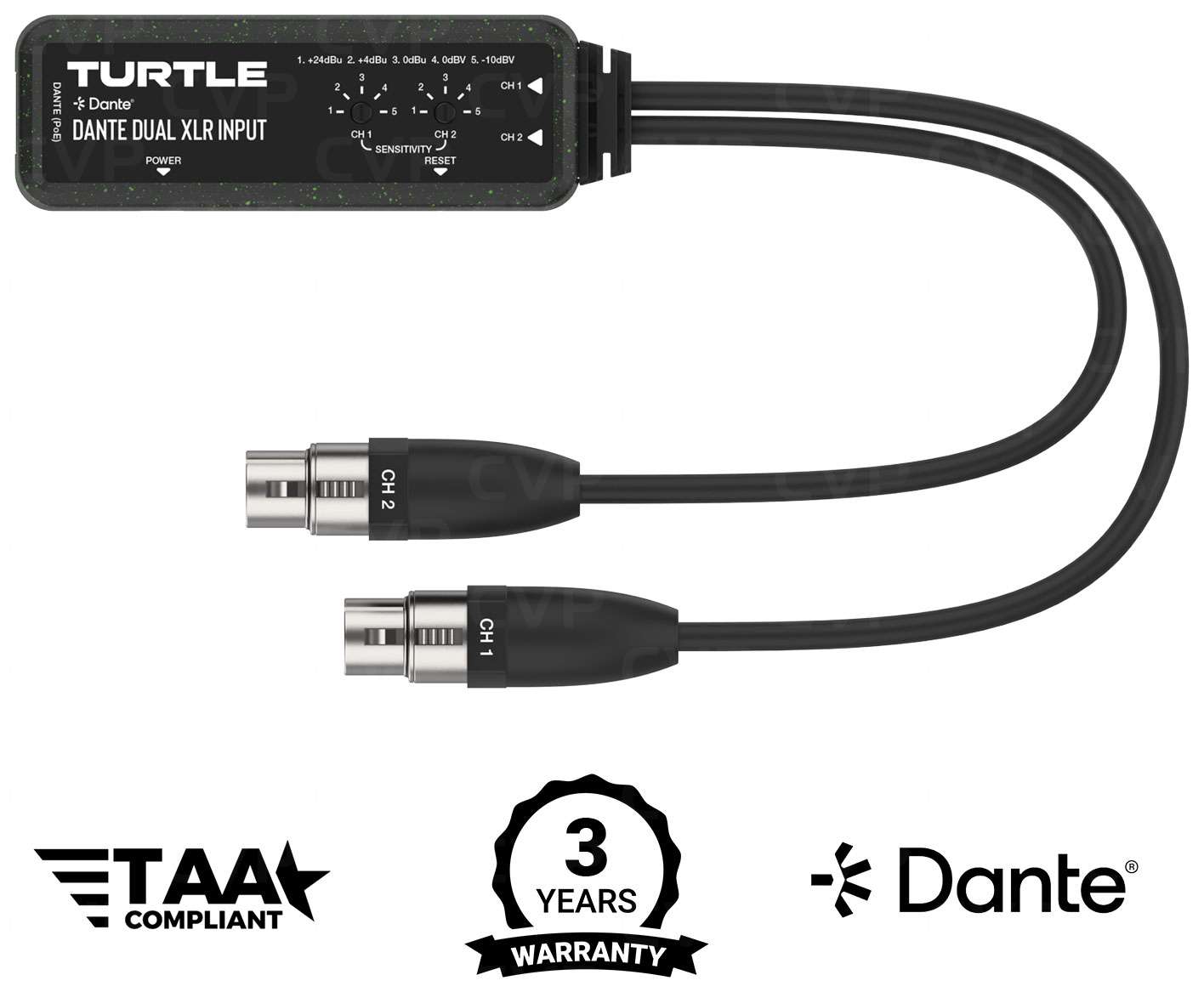 Buy - Turtle Dual XLR to Dante Input Adapter (TAV-D2XEN)