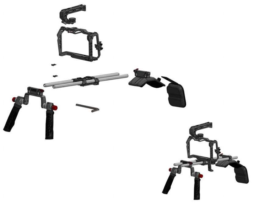 Buy - SHAPE Shoulder Mount - BMCC 6K/6K Pro/6K G2 (BM6KSM)