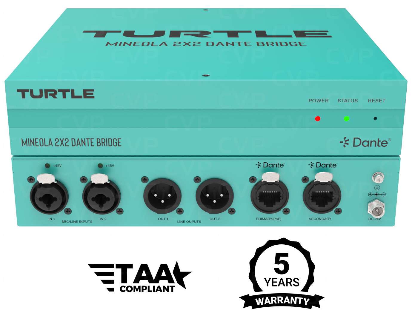 Buy - Turtle Mineola 2x2 Dante Audio Bridge (TAV-MINEOLA2XLR)