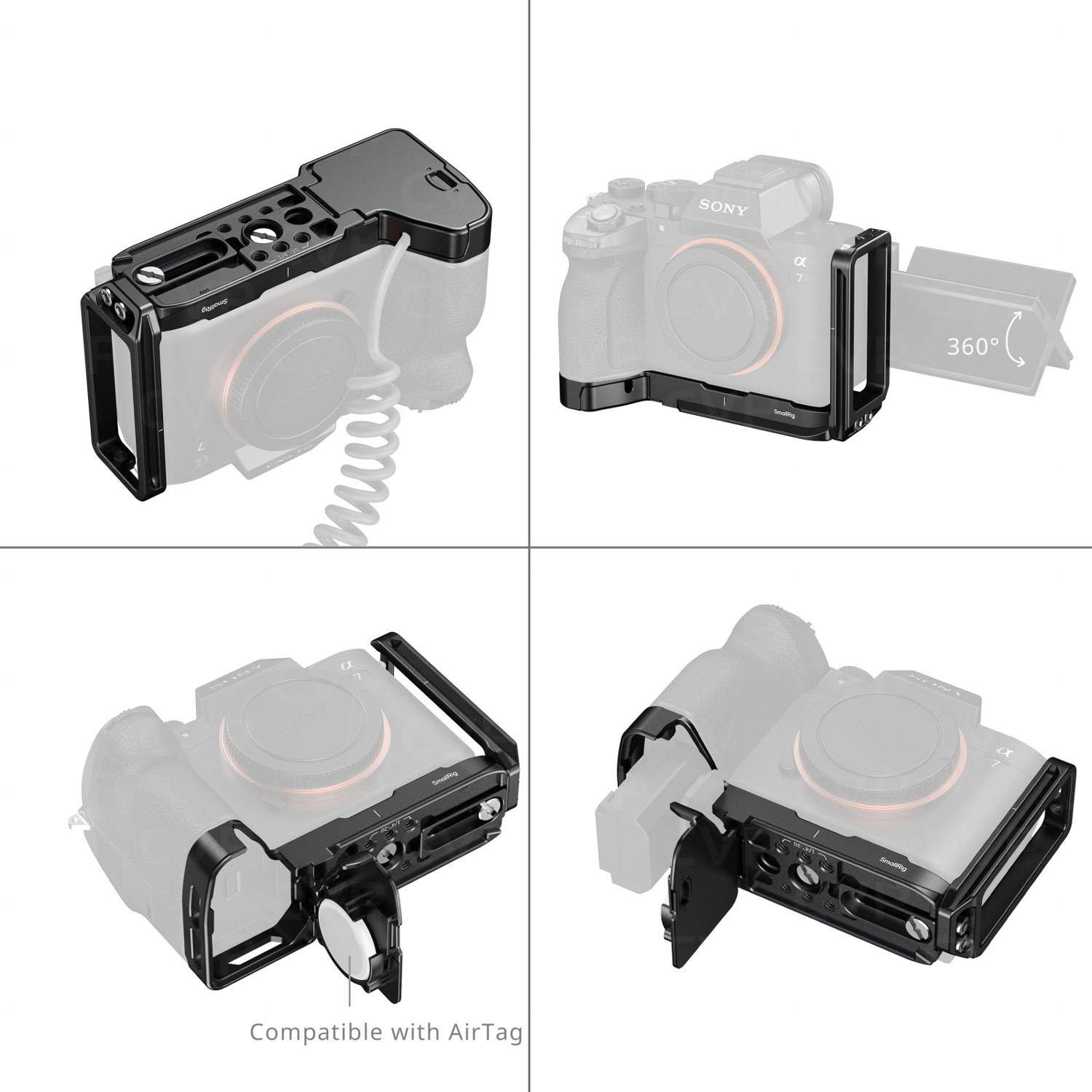 SmallRig L-Shaped Plate W/ AirTag Slot for Sony A7 | CVP