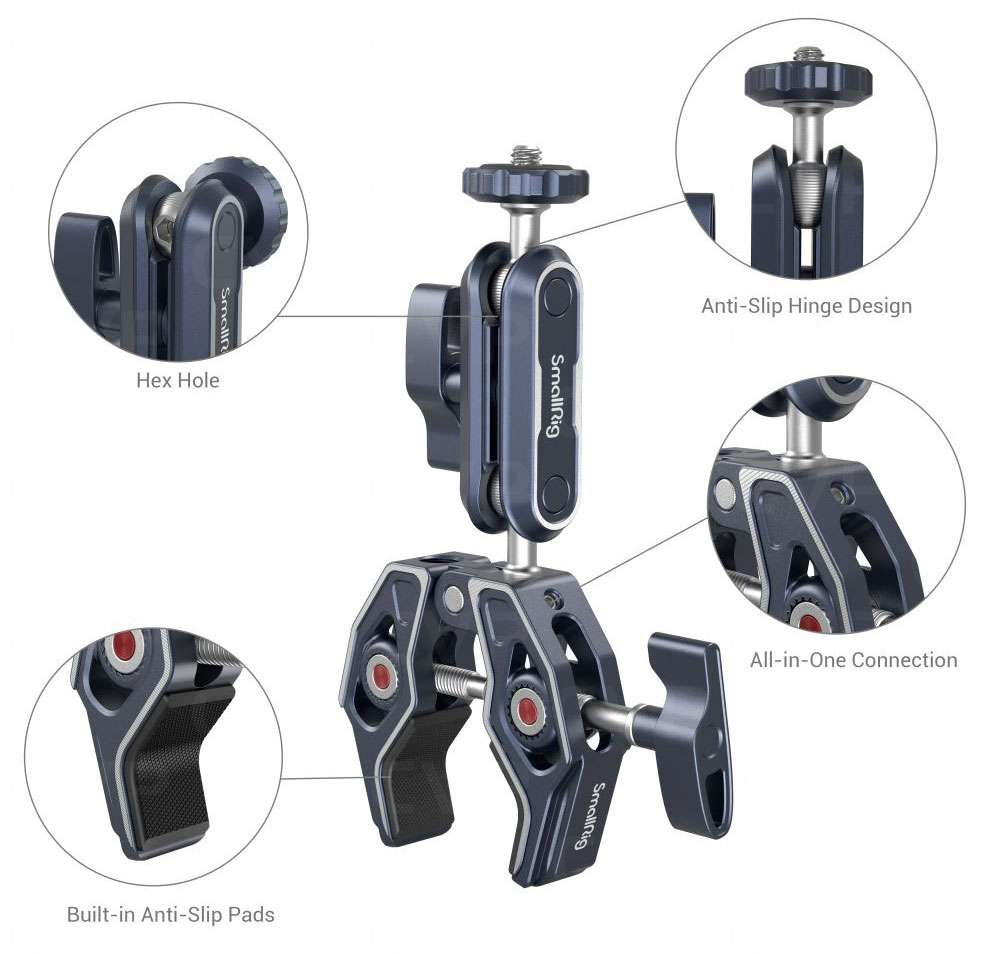 Buy - SmallRig Clamp with Ballhead Magic Arm (SR3757B)