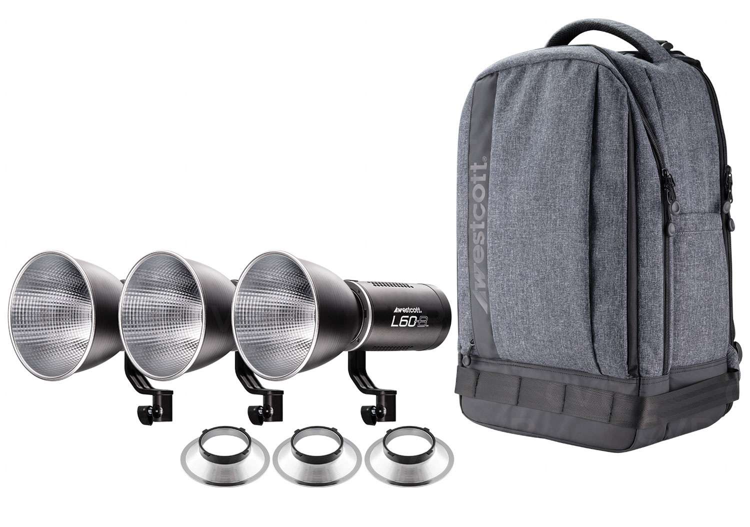 Buy - Westcott L-60-B 3-Light Backpack Kit (WES-4933-AG)