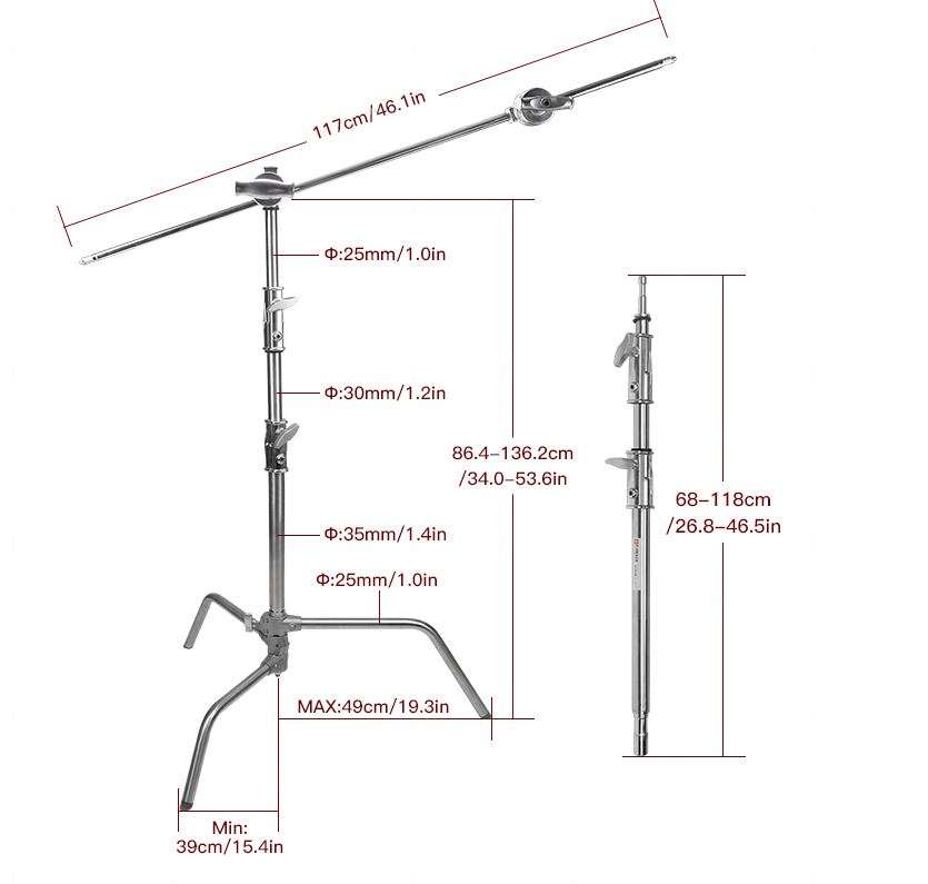 Buy - E-Image 20 inch C-Stand Grip Arm Kit (LCS-01)