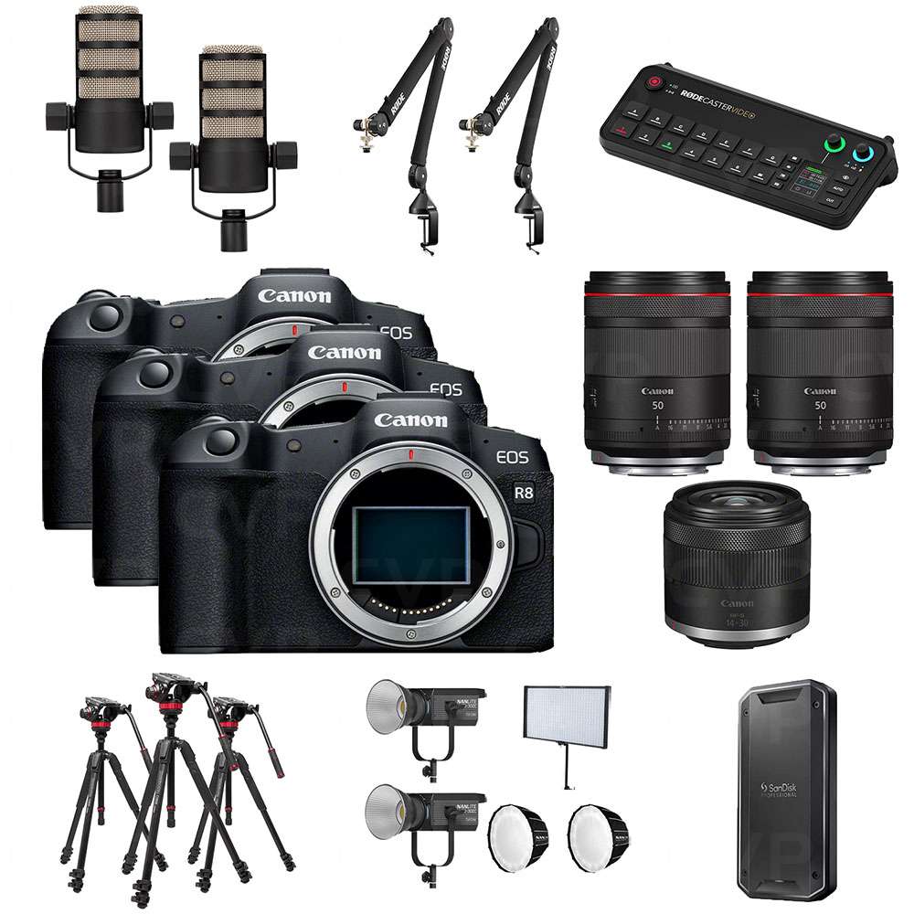 Acheter - CVP - Canon EOS R8 Multi Camera Podcast Bundle (BUNDLE ...