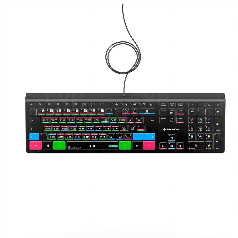 Buy - Editors Keys DaVinci Resolve 16 Windows Keyboard (DRBM-BL-WIN-UK)