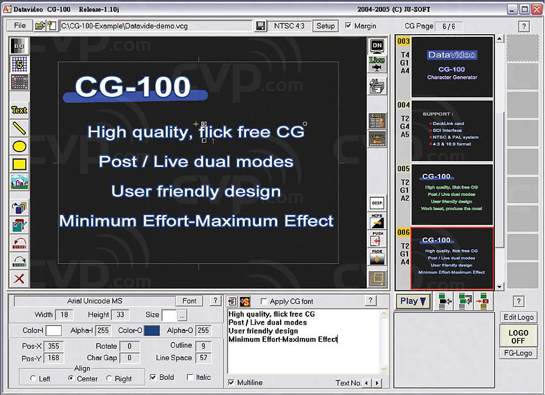 Buy - Datavideo CG-100 Live Generator Software (DATA-CG100)