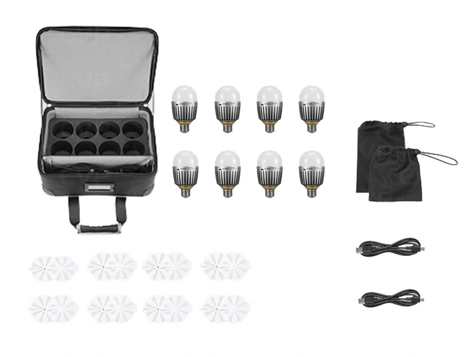 Buy - Godox KNOWLED C10R K8 Bulb 8-Light Kit (GD-C10R-K8)
