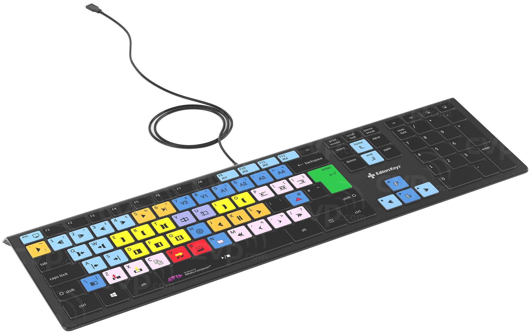 Buy - Editors Keys Avid Backlit Keyboard for Windows (MCOM-BL-WIN-UK)