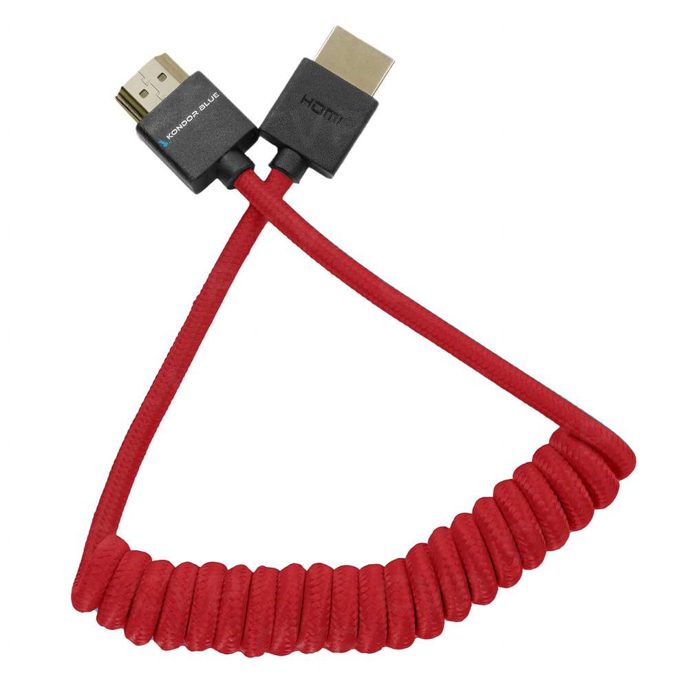 Buy - Kondor Blue Full HDMI Coiled Cable - Red (KONFHDMI12R)